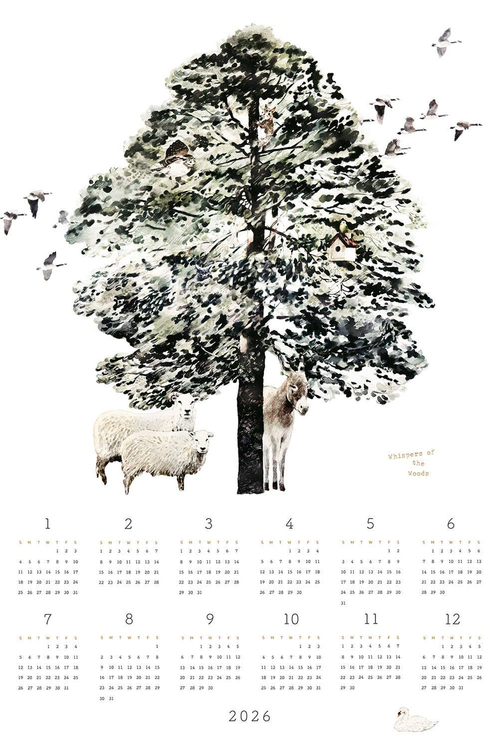 Fog Linen 2026 Linen Calendar Tea-towels – The Mill Room Mercantile
